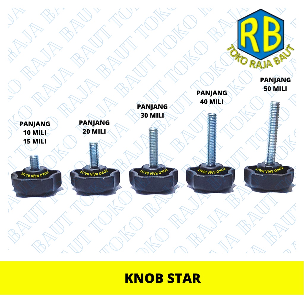 Jual KNOB STAR M6 - KNOP BAUT 10 | Shopee Indonesia