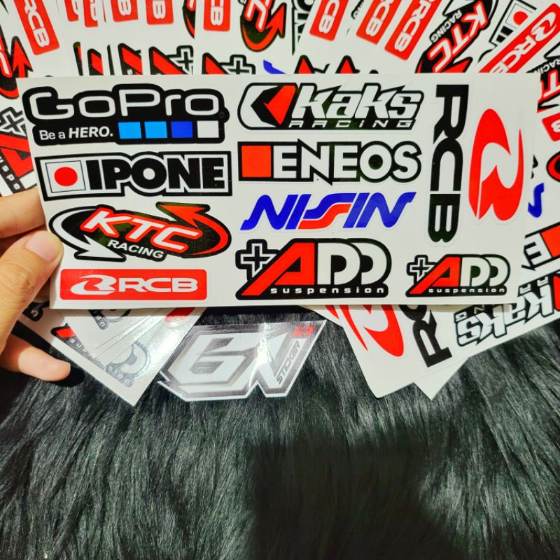 Jual stiker viral sticker Racing 1 set isi 10 | Shopee Indonesia