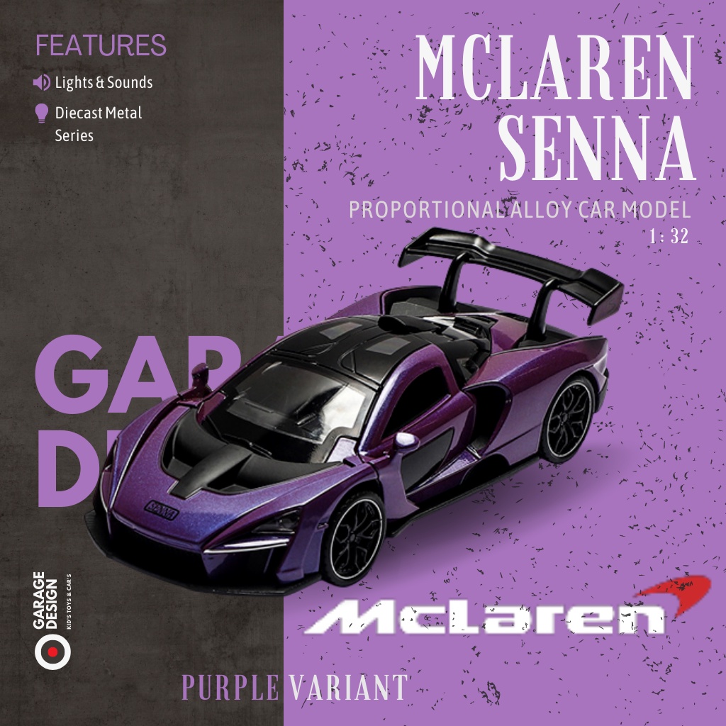 Jual Diecast Miniatur Mobil McLaren Senna 1:32 - Sport Car Pajangan ...