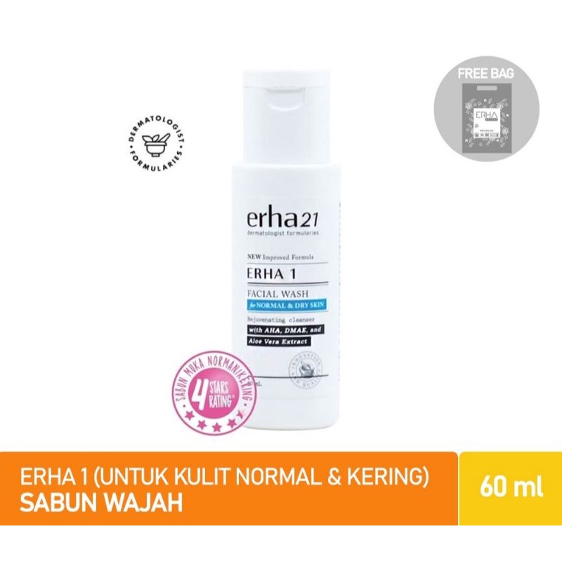 Jual ERHA 1 Sabun Wajah - Kulit Kering dan Normal dgn Niacinamide PHA ...
