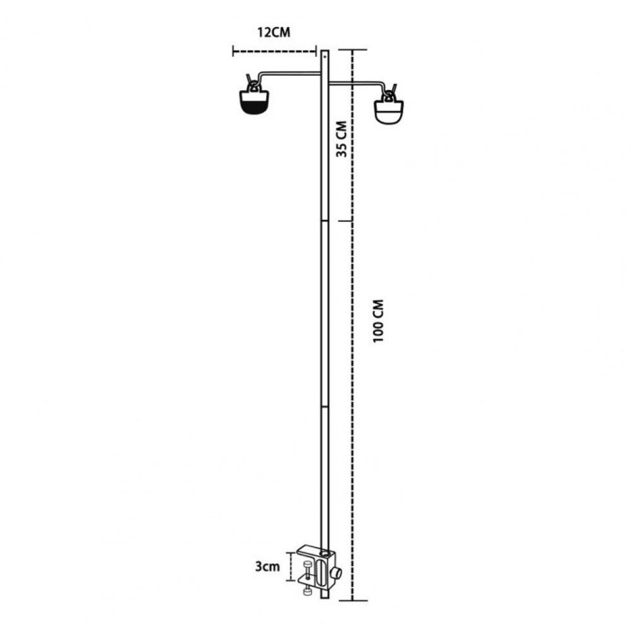 Jual Tiang Gantungan Lampu Lipat Tenda Camping Lamp Stand Holder ...