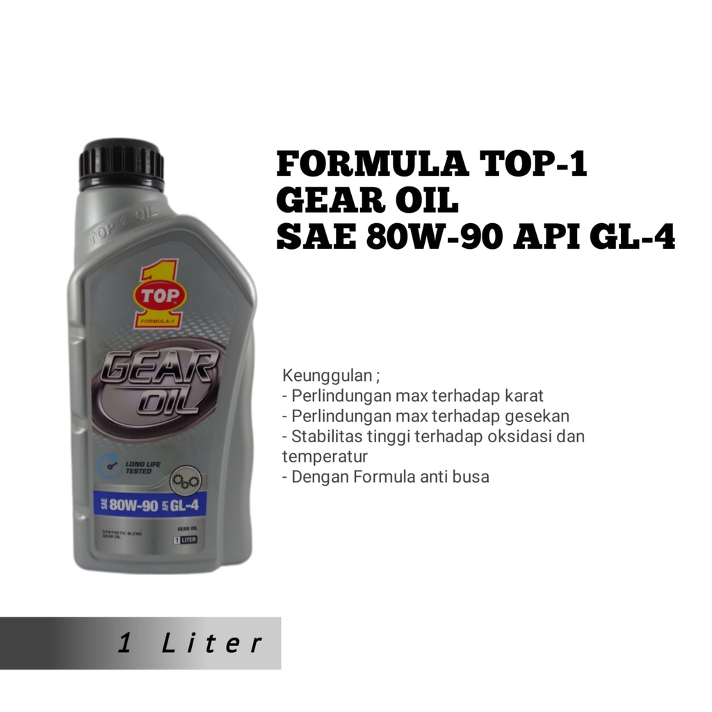 Jual Oli Gardan Transmisi Mobil TOP1 Gear GL-4 SAE 80W-90 API GL4 1Liter | Shopee Indonesia