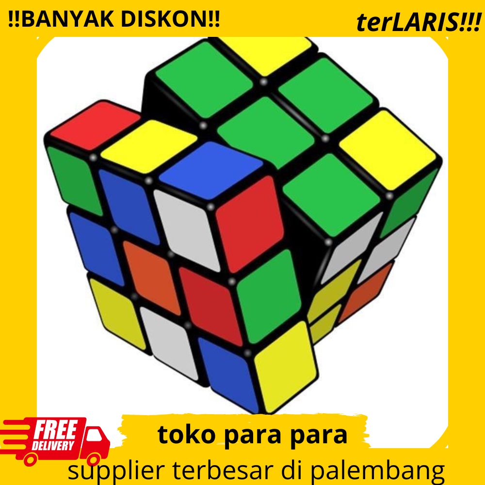 Jual Mainan Puzzle Rubrik Rubik Cube Cubes Anak 3x3 3 x 3 6CM 6 CM ...