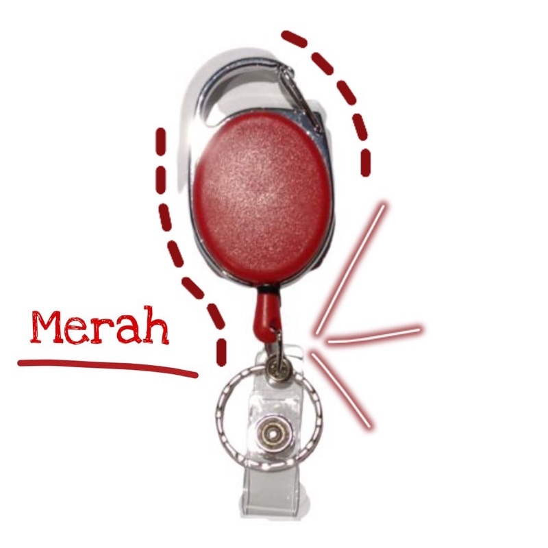 Jual YOYO ID CARD CARABINER/GANTUNGAN KUNCI/Retractable Keychain ...
