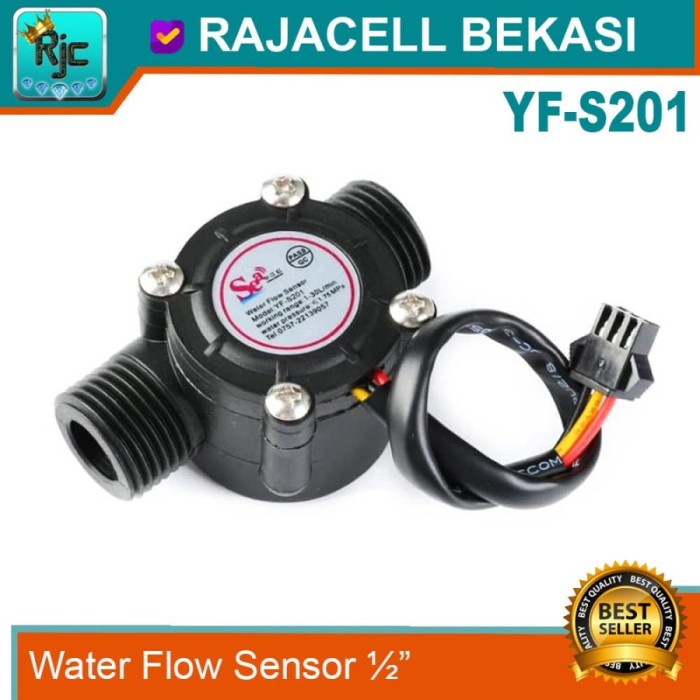 Jual YF-S201 G1/2" Water Flow Sensor Turbine Hall Flowmeter 1inch 1-30L ...