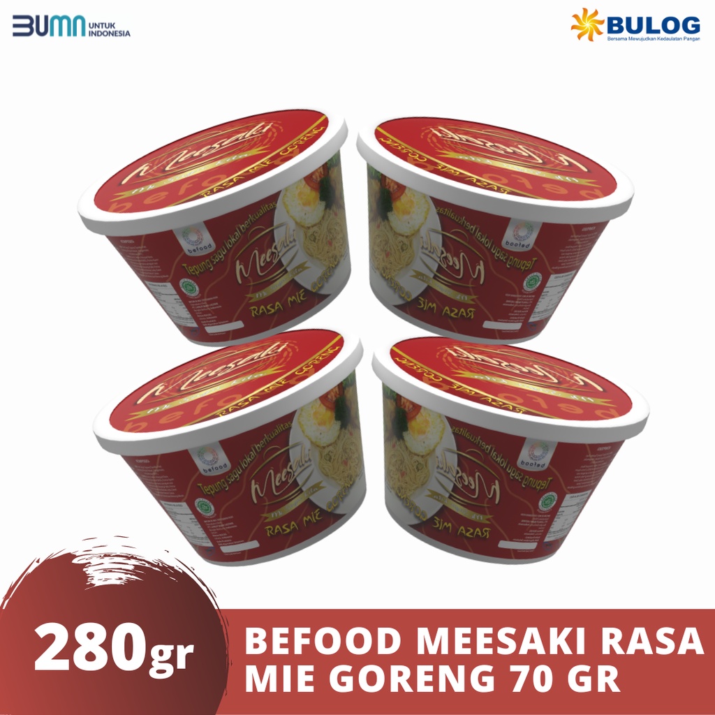 Jual BULOG - 4 pcs befood Meesaki Rasa Mie Goreng 70 gr | Shopee Indonesia