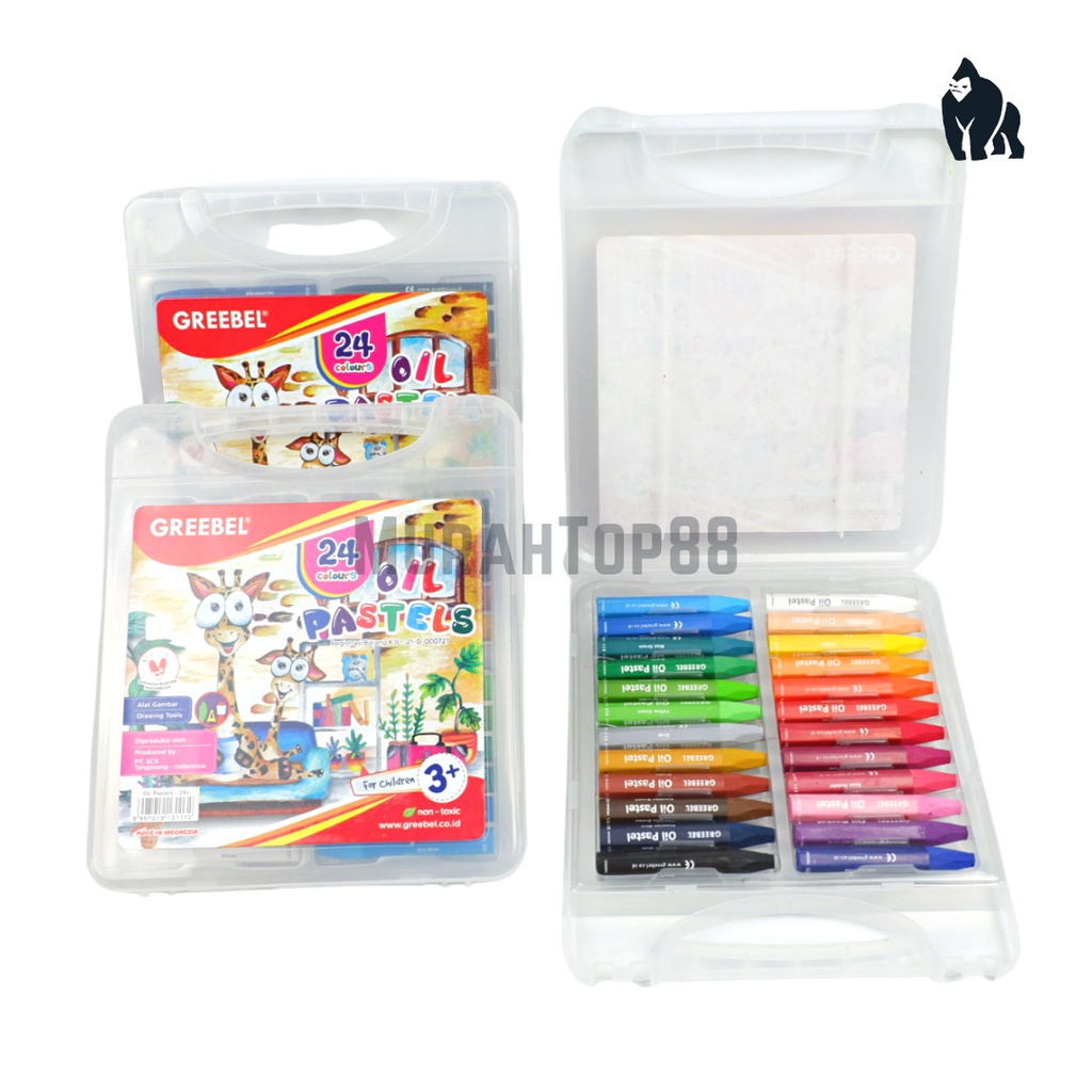 Jual Crayon Greebel 24 Warna Oil Pastel / Krayon Mewarnai Grebel 24 W ...