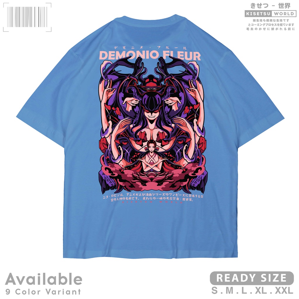 Jual Kaos Anime ONE PIECE NICO ROBIN DEMONIO FLEUR - Baju Distro Manga ...