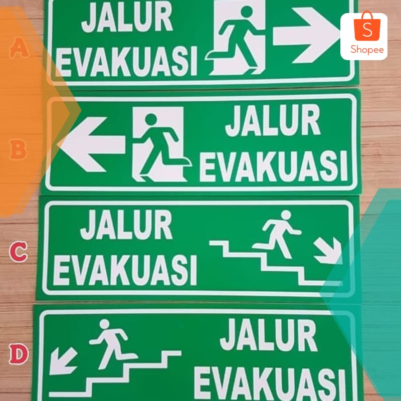 Jual Murah Stiker Rambu Evakuasi K3 10x30 - Stiker Keren | Shopee Indonesia