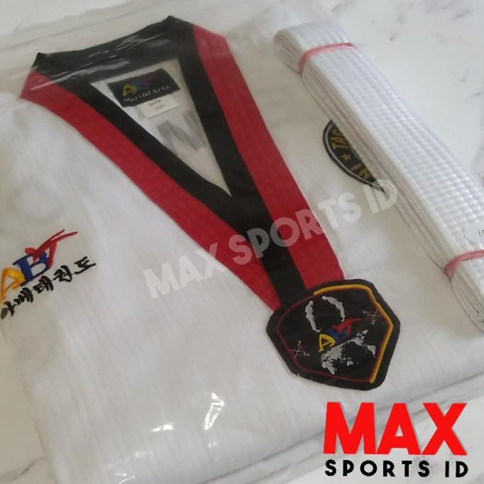 Jual Dobok New AB Pemula (Seragam Taekwondo) Junior Kerah Poom | Shopee Indonesia