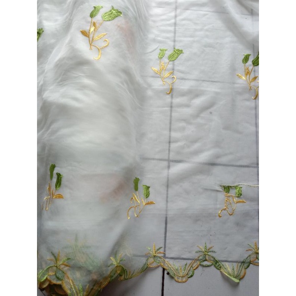 Jual KAIN BAHAN VITRASE MOTIP BUNGA TULIP KAIN METERAN BUKAN GORDEN ...