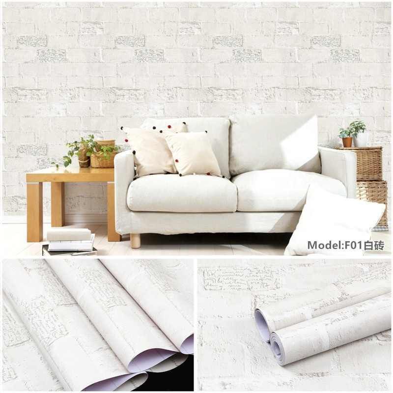 Jual Wallpaper Stiker Dinding Motif Batu Bata Putih Tulis Mewah Elegan ...
