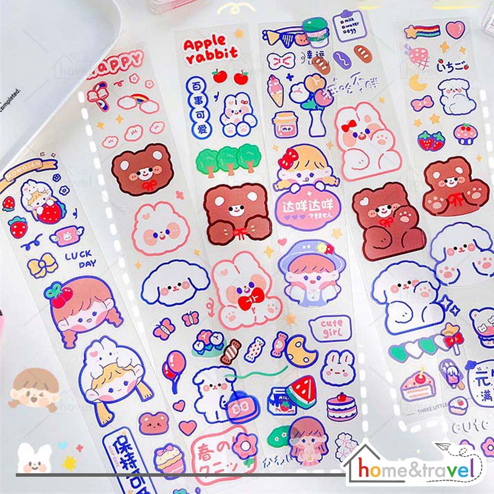 Jual HOVELSHOP Sticker Lucu Cartoon Book Decoration Motif Beruang ...