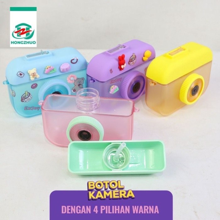 Jual {PM} BOTOL MINUMAN BENTUK CAMERA FREE STICKER 2D & 3D 400ML BPA ...