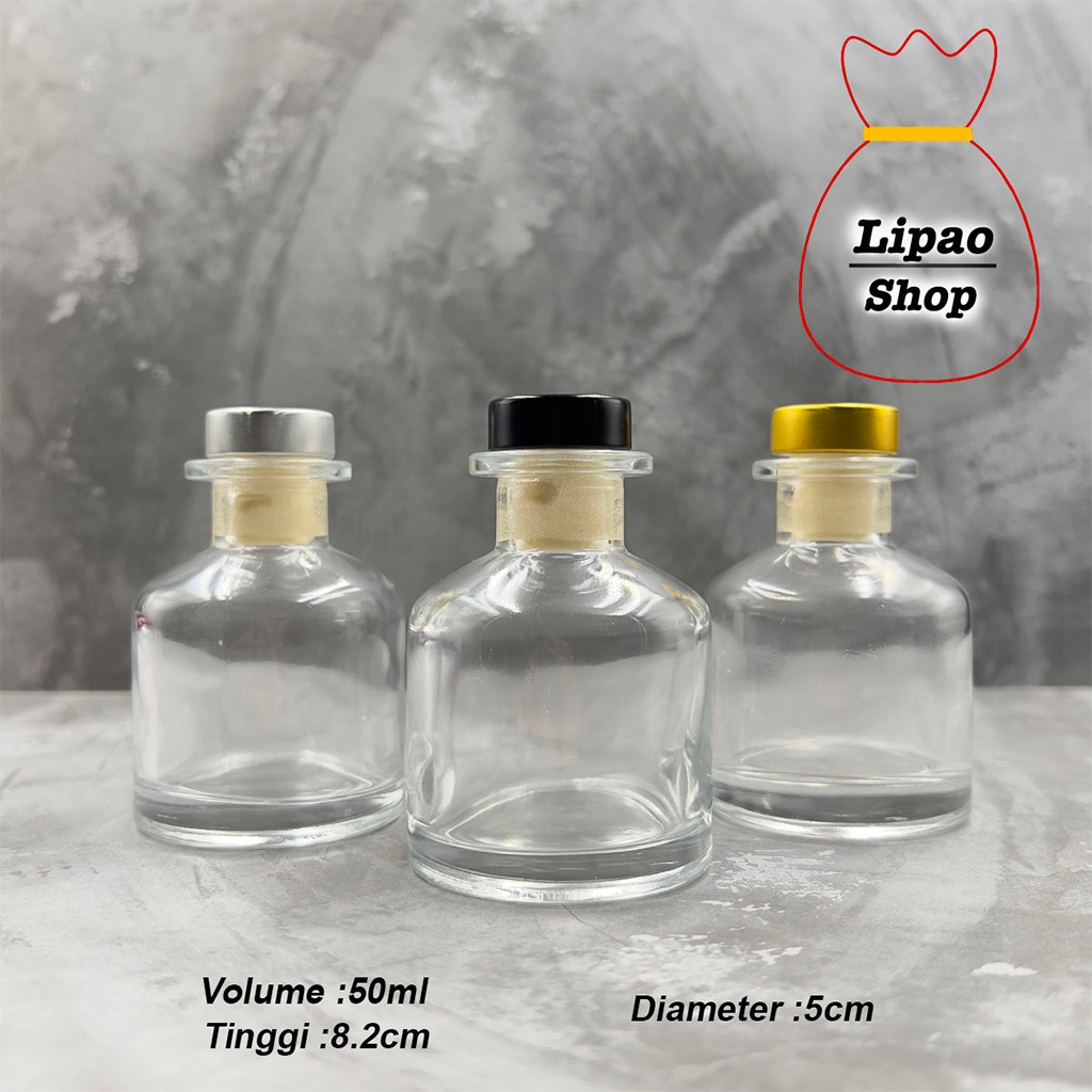 Jual Botol Reed Diffuser 50ml CRIMP Neck - Model Vas Pot Kaca Tebal Aromatherapy Pengharum ...