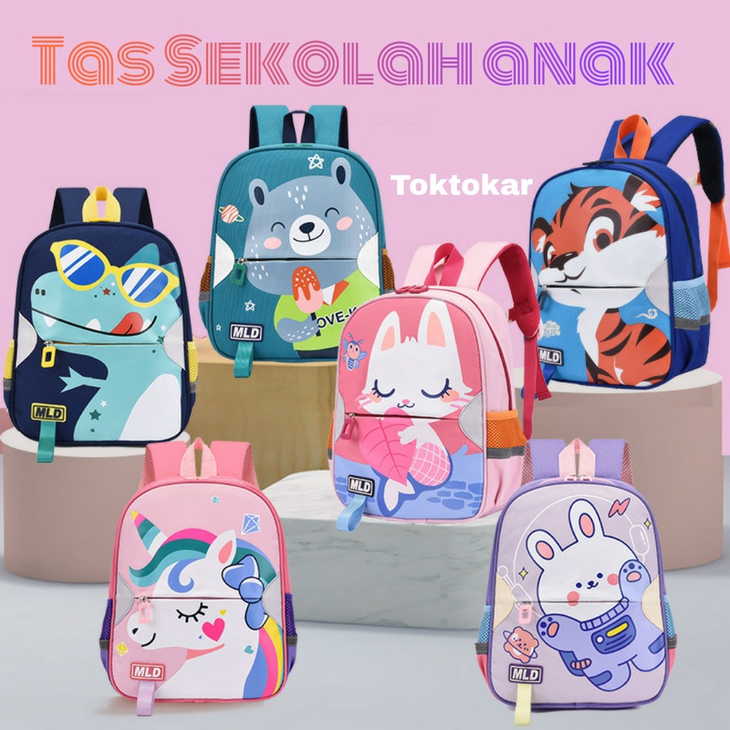 Jual Tas Ransel Sekolah Anak PAUD TK Karakter Animals | Backpack Import | Ransel Anak Sekolah ...