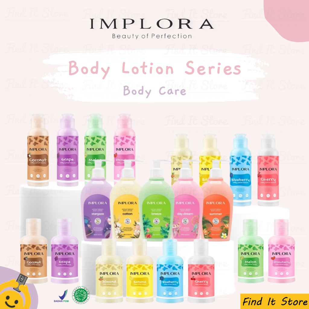 Jual Implora Instant Bright Body Lotion 300ml | Milky Loyion Serum 60ml ...