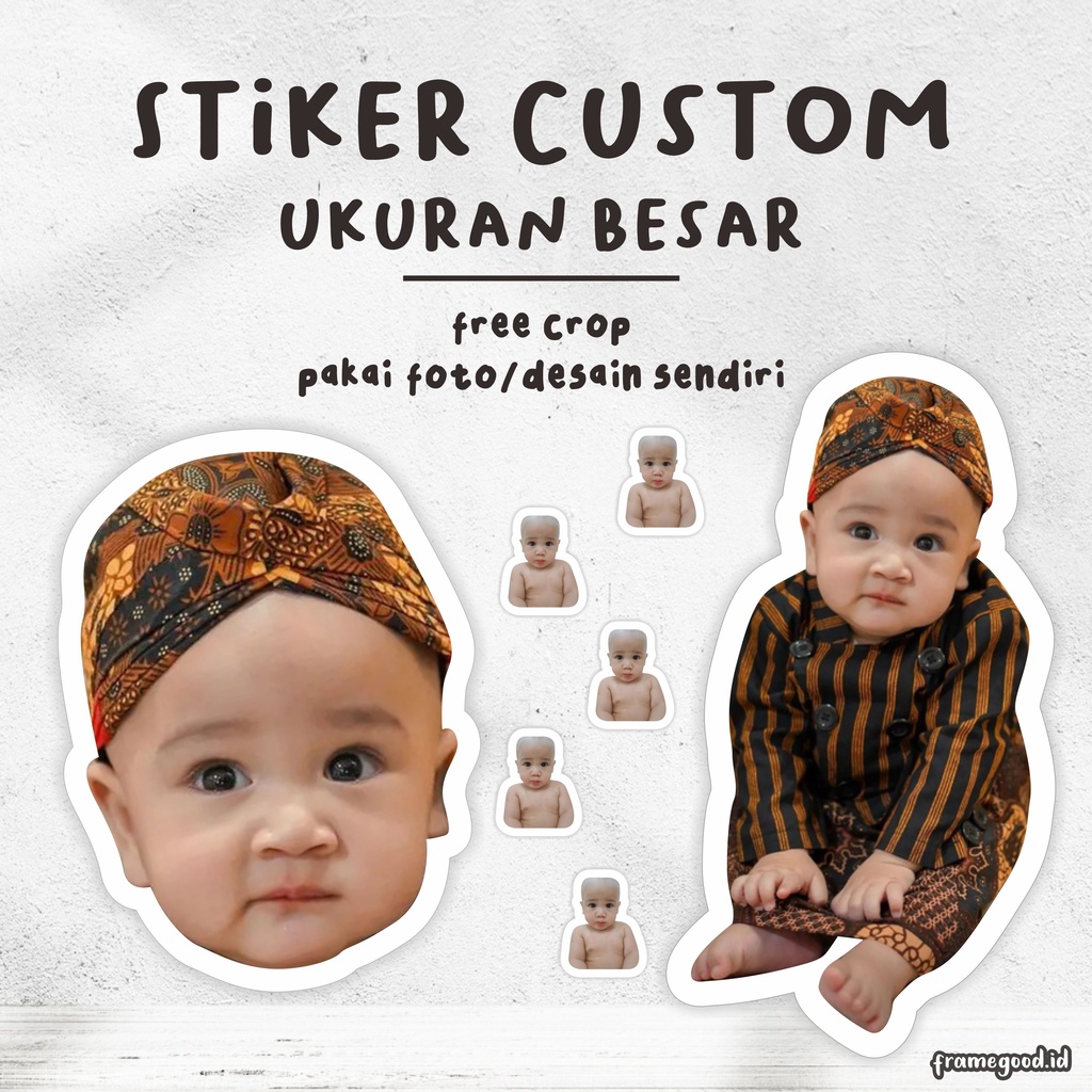 Jual [uk BESAR] STIKER CUSTOM FOTO / stiker wajah muka sendiri / tahan ...