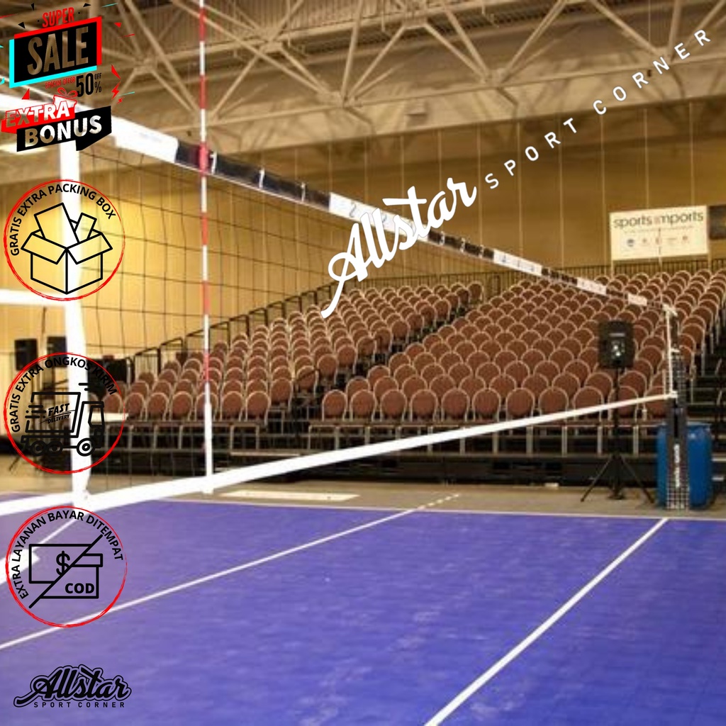 Jual net voli mikasa double ring baja net voli mikasa original | Shopee ...