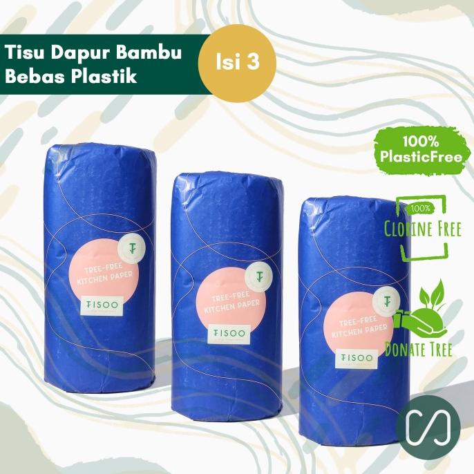 Jual Tisu Dapur TISOO Tree-Free (Bamboo) Kitchen Paper (100 sheets ...