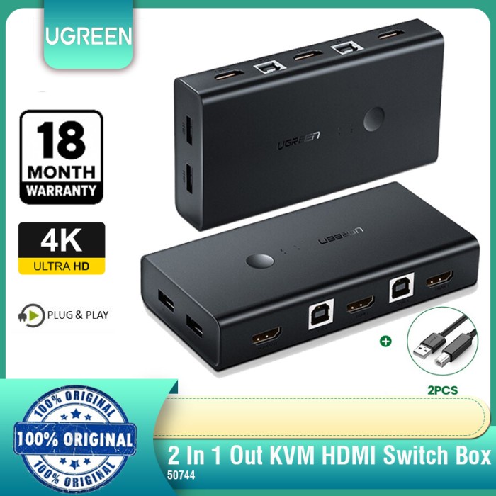 Jual UGREEN HDMI Switch Box 2 In 1 Out KVM Switching | Shopee Indonesia