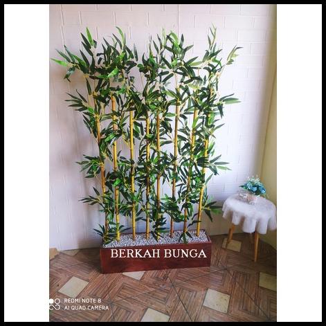 Jual BAMBU PARTISI PEMBATAS RUANGAN 100CM/BAMBU PENYEKAT RUANGAN/TIRAI ...