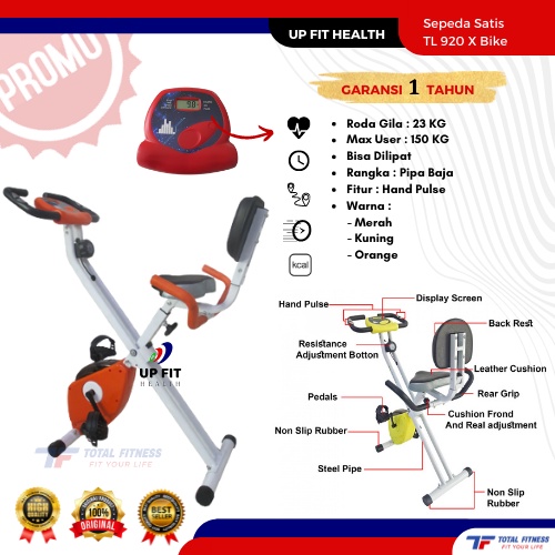 Jual Sepeda Statis Magnetik Sepeda 3 Fungsi X Bike Total TL 920 Sepeda ...