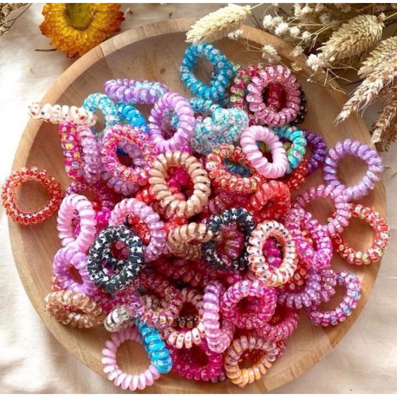 Jual COD - IKAT RAMBUT SPIRAL KARET IKAT RAMBUT KUNCIRAN SPIRAL ...