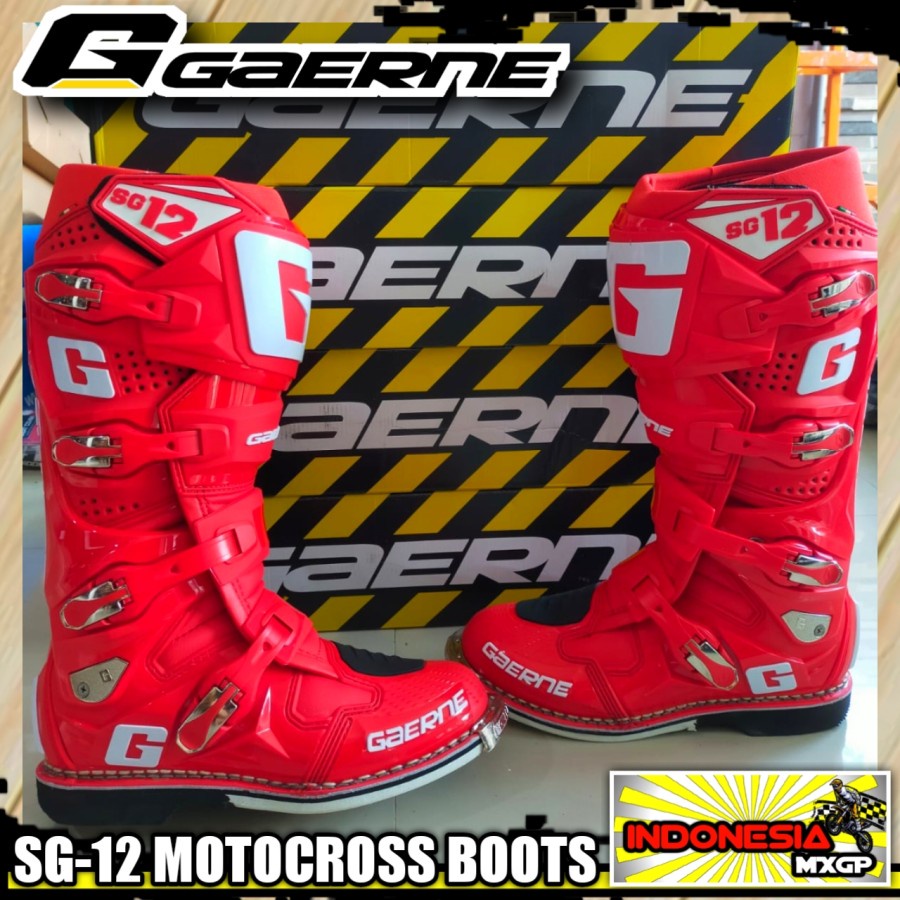 Jual GAERNE SG12 Boots - Sepatu Adventure Trail Enduro Off-Road Motocross Original - Merah Gray ...