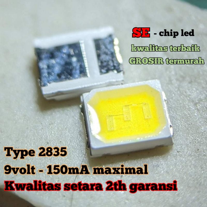 Jual (100pcs) cip led SMD 9v 1w 120mA 6500K PUTIH | Shopee Indonesia