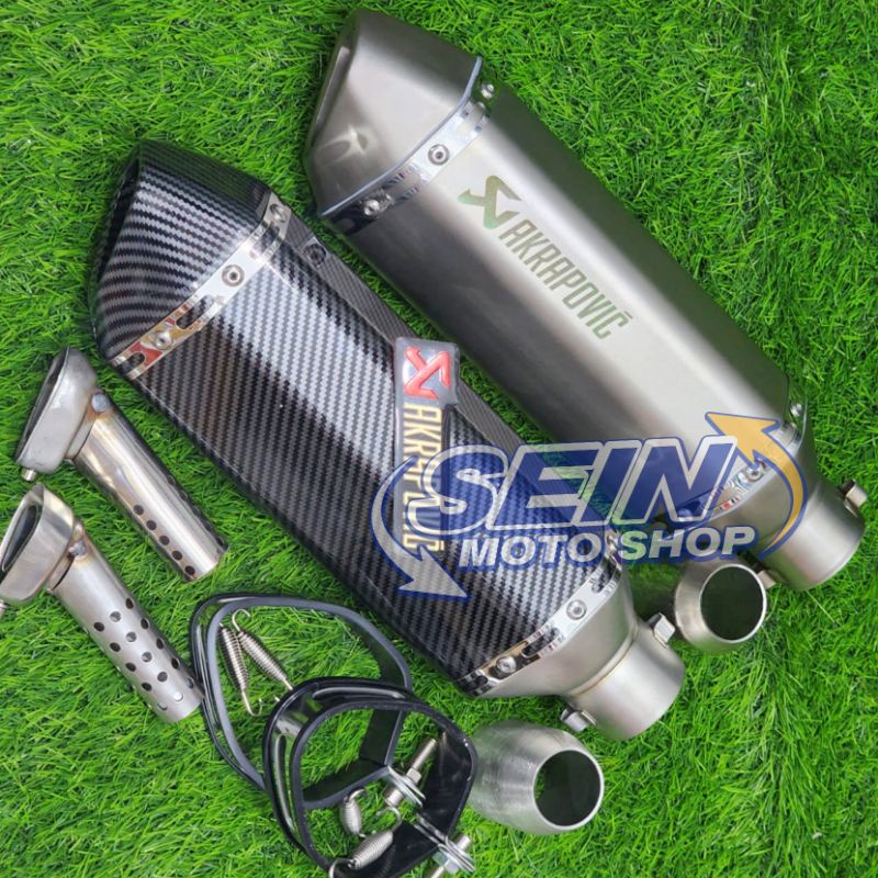 Jual Knalpot Akrapovic Hexagonal Import Black Series Titanium Series ...