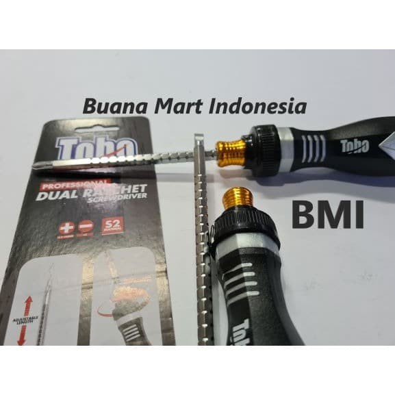 Jual Obeng Toho Bolak Balik | Dual Ratchet Screwdriver | Obeng 2 way ...