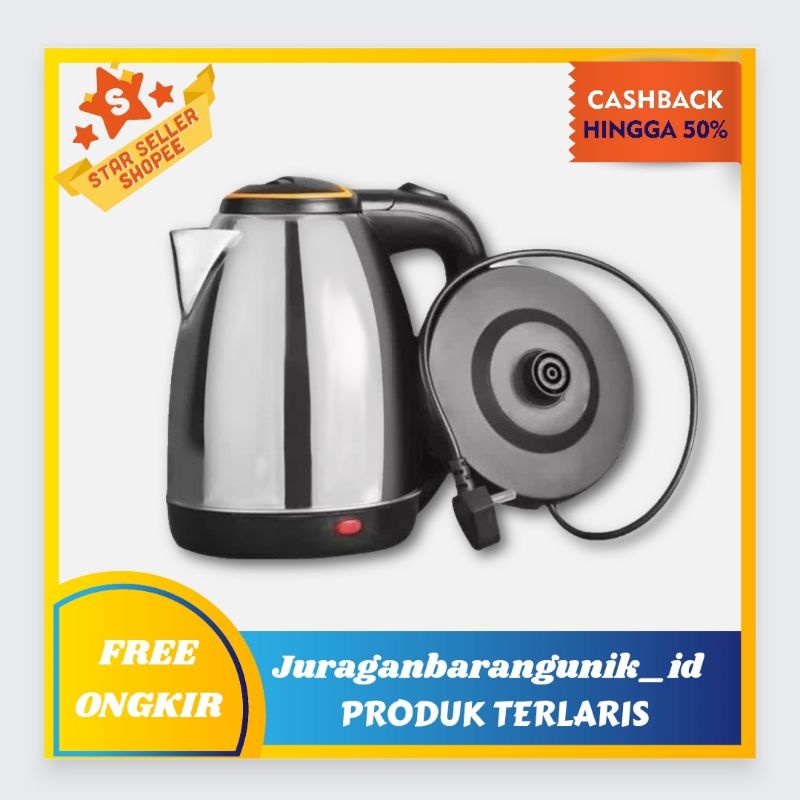 Jual Teko Listrik Stainless Tahan Panas Pemanas Air Teko Listrik Scarlet 2 liter Termurah ...
