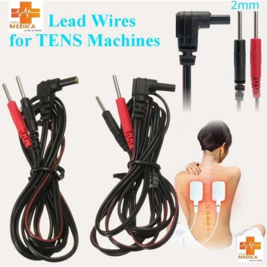 Jual Kabel EMS / TENS Electrode Lead Wire 2mm for EMS / TENS | Shopee ...