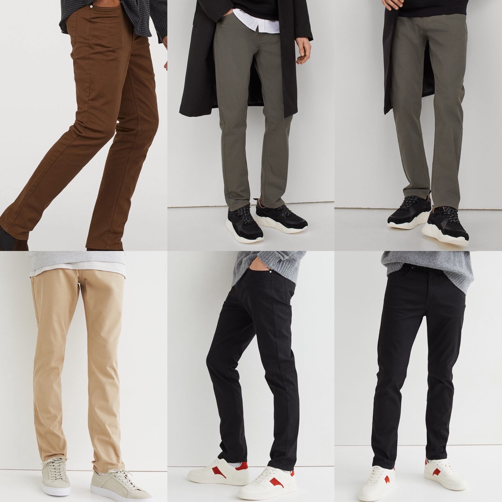 Jual HnM skinny fit & Slim fit pants | Shopee Indonesia