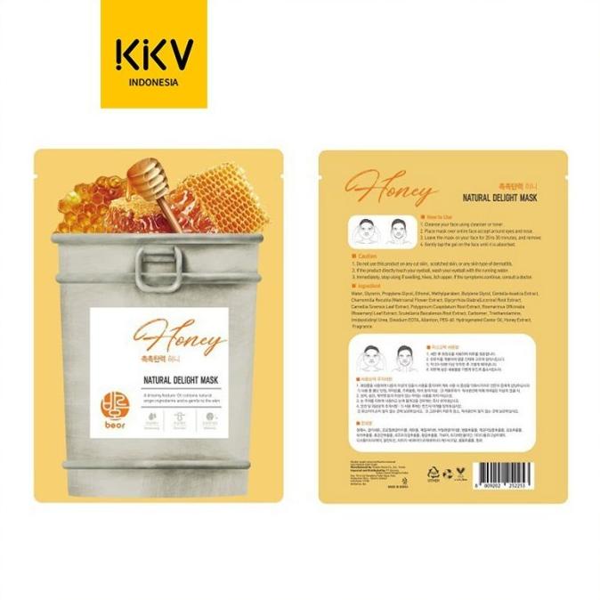 Jual KKV Beor Honey Natural Delight Mask Masker Wajah Melembapkan ...