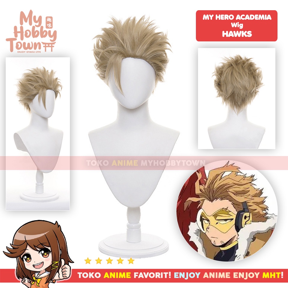 Jual Wig Cosplay Anime Boku no Hero Academia : Hawks Rambut Palsu ...