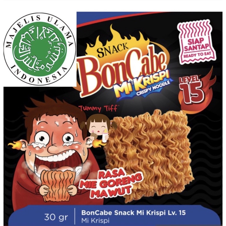 Jual SNACK boncabe 30g mie krispi goreng mawut lvl 15 snack kekinian mi ...