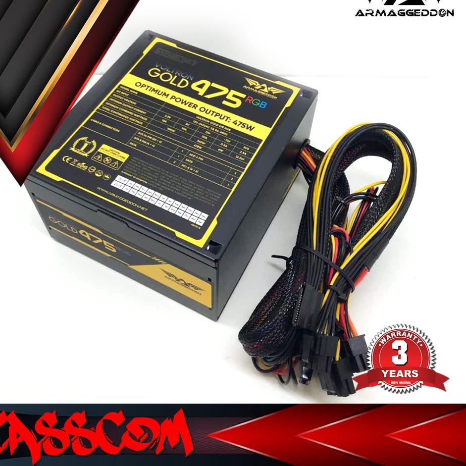 Jual codeNn4N8--PSU Armaggeddon Voltron Gold 475 RGB Power Supply Unit Silent Fan Warranty ...