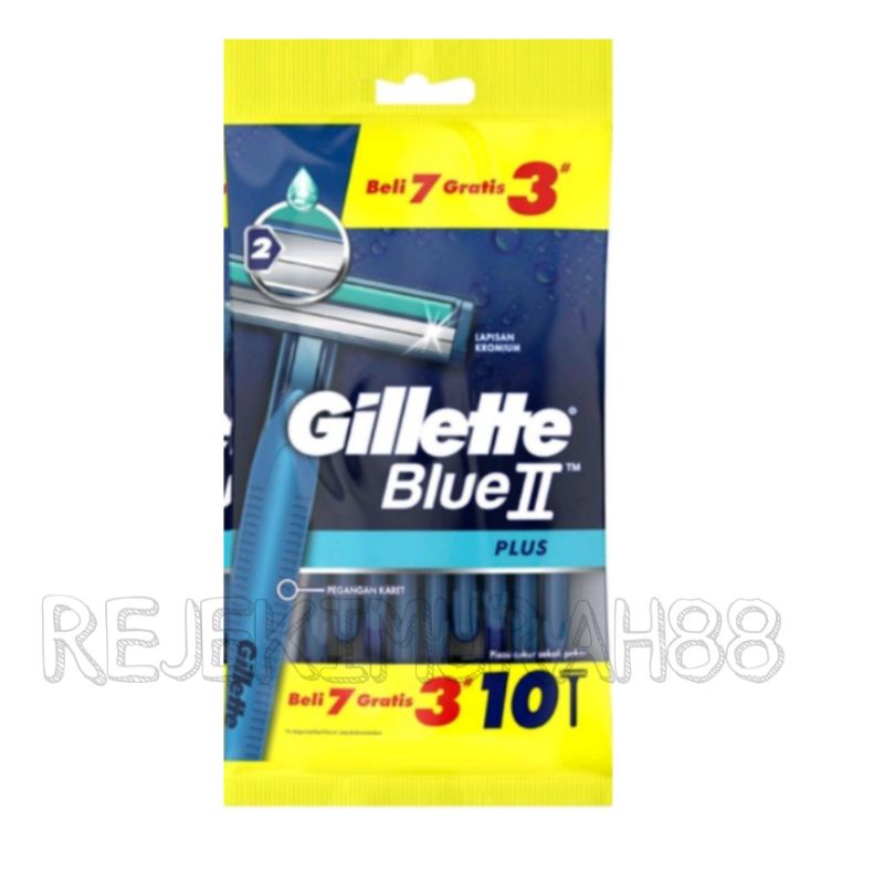 Jual Gillette Blue Plus II isi 10 Pcs/Ecer 1Pcs | Shopee Indonesia