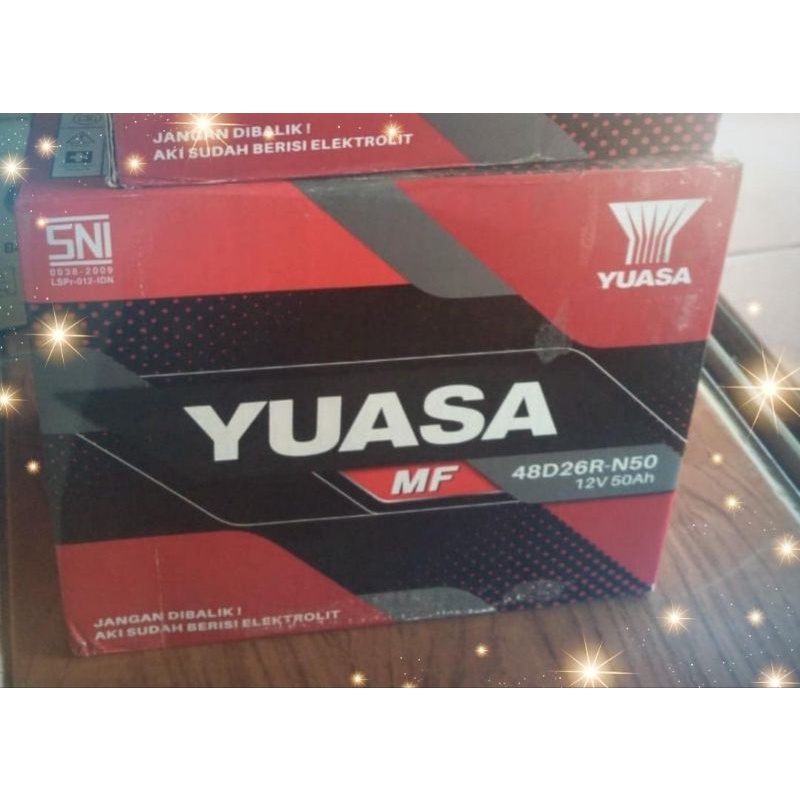 Jual Aki MF Yuasa N50 12v 50ah kering | Shopee Indonesia