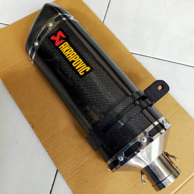 Jual Knalpot Akrapovic Carbon Kevlar Leher Blue Full System Ninja 250 ...