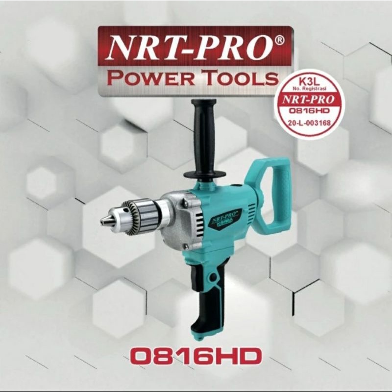 Jual Mesin Bor 16mm NRT Pro 0816HD Rotary Mixer Drill LOW RPM Mesin bor ...