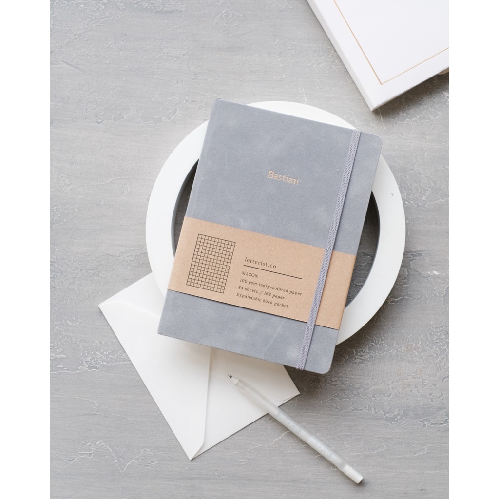 Jual Mason Suede Earl Grey Notebook / Diary / Journal / Custom Agenda ...