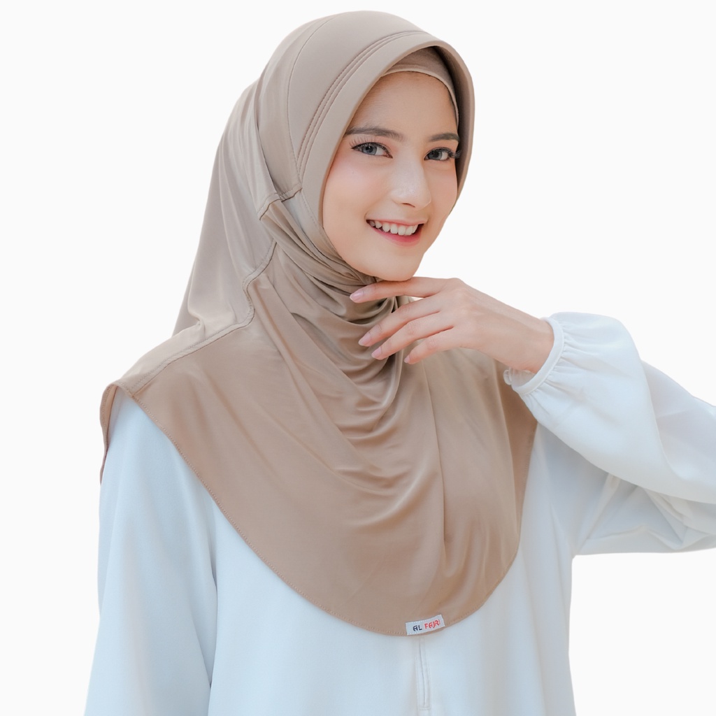 Jual Al Fajri Scarf - Hijab Instan Bergo Oval Spandex | Shopee Indonesia