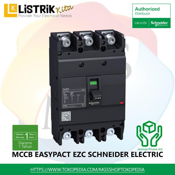 Jual MCCB 3P 200A EZC250F 18kA SCHNEIDER ELECTRIC - EZC250F3200 stock ...