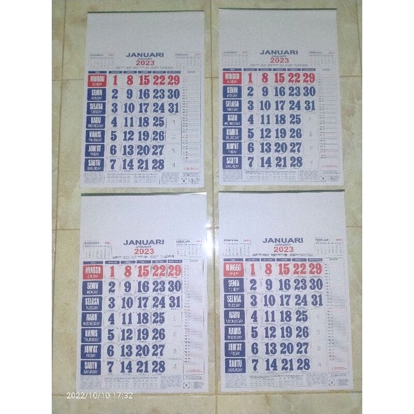 Jual kalender / Tanggalan bulanan polos 2023 murah meriah | Shopee ...