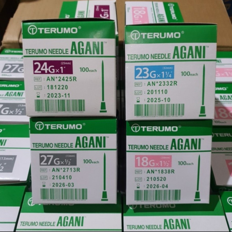 Jual Needle Terumo Agani 18G 21G 22G 23G 24G 25G 26G 27G 30G | Shopee ...