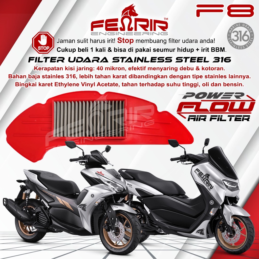 Jual Filter Udara New Nmax Neo Turbo, New Aerox, Lexi LX 155 - Filter ...