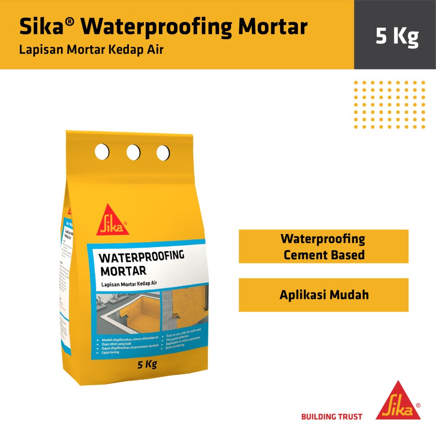 Jual Sika Waterproofing Mortar Instan Cegah Bocor Kedap Air 5Kg ...